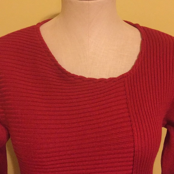 Putorti | Sweaters | Neiman Marcus Putorti Red Ribbed Scoop Neck | Poshmark